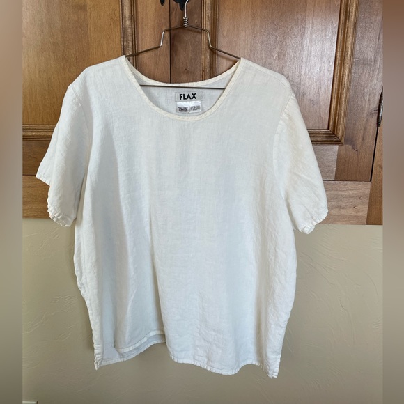 Flax | Tops | Flax White Linen Oversized Minimalist Top | Poshmark